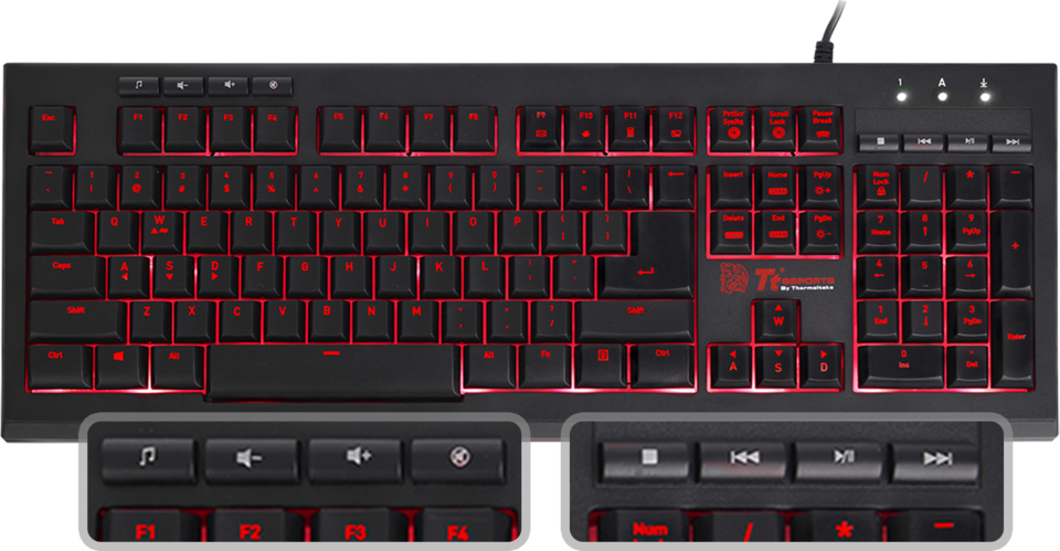 Thermaltake TteSPORTS Commander Pro Wired Keyboard and Mouse Combo CM ...