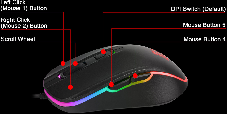 Thermaltake TteSPORTS Challenger Elite RGB Wired Keyboard and Mouse ...