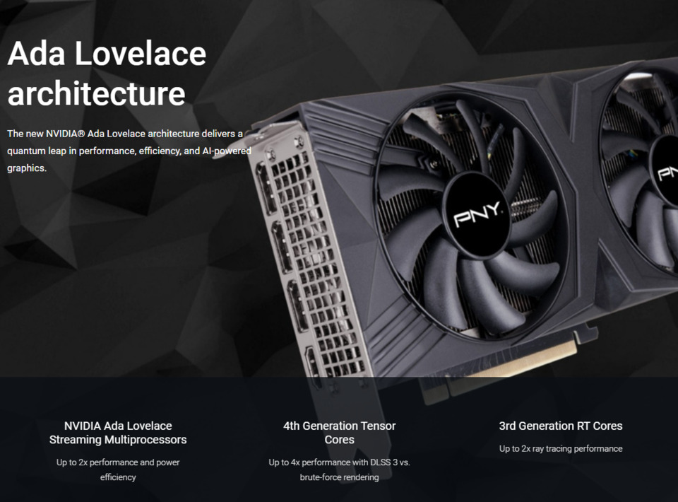 PNY RTX4060 8GB VERTO Dual Fan Graphics Card VCG40608DFXPB1 | CA