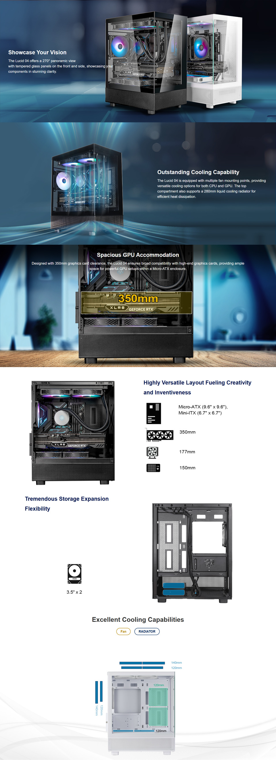 SilverStone LD04 RGB Micro-ATX Gaming Case Black | Computer Alliance