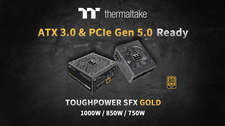 850 Watt Thermaltake Toughpower SFX GOLD Modular PS-STP-0850FNFAGA-1 GF3 Gen5 Power Supply | CA