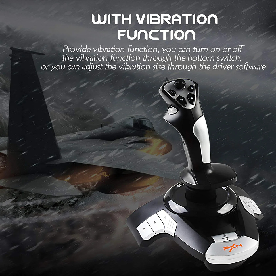 PXN-F16 Flight Joystick for PC Black | Computer Alliance