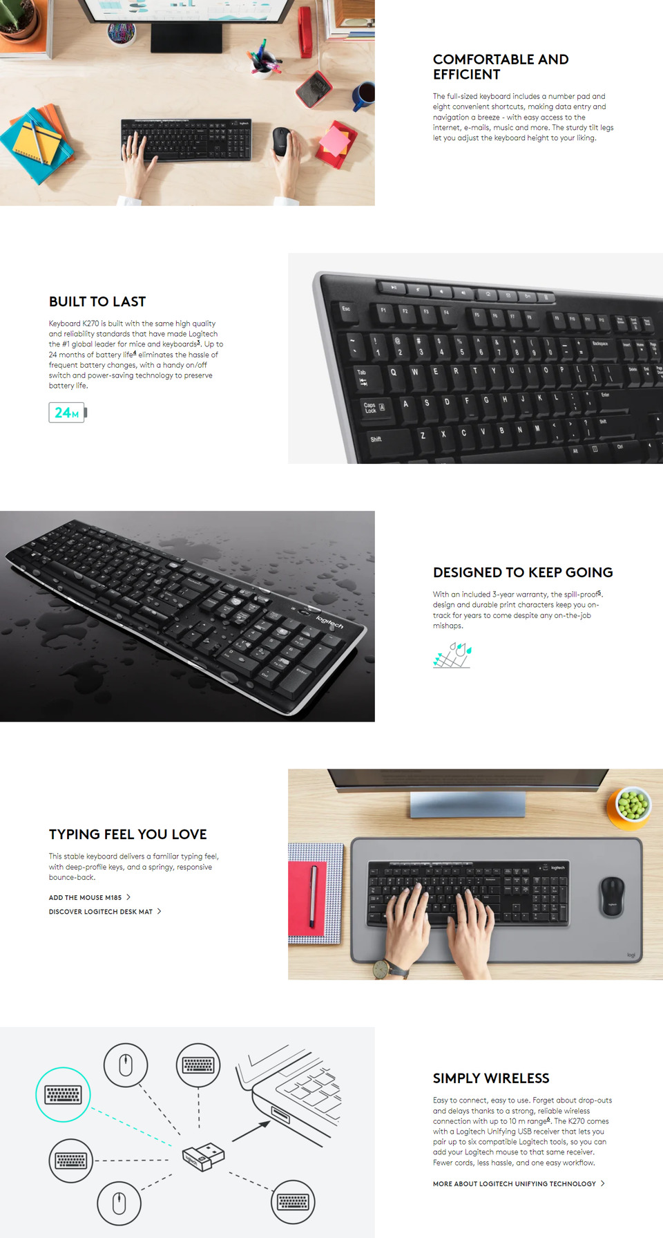 Logitech Wireless Keyboard K270 920-003057 | Computer Alliance