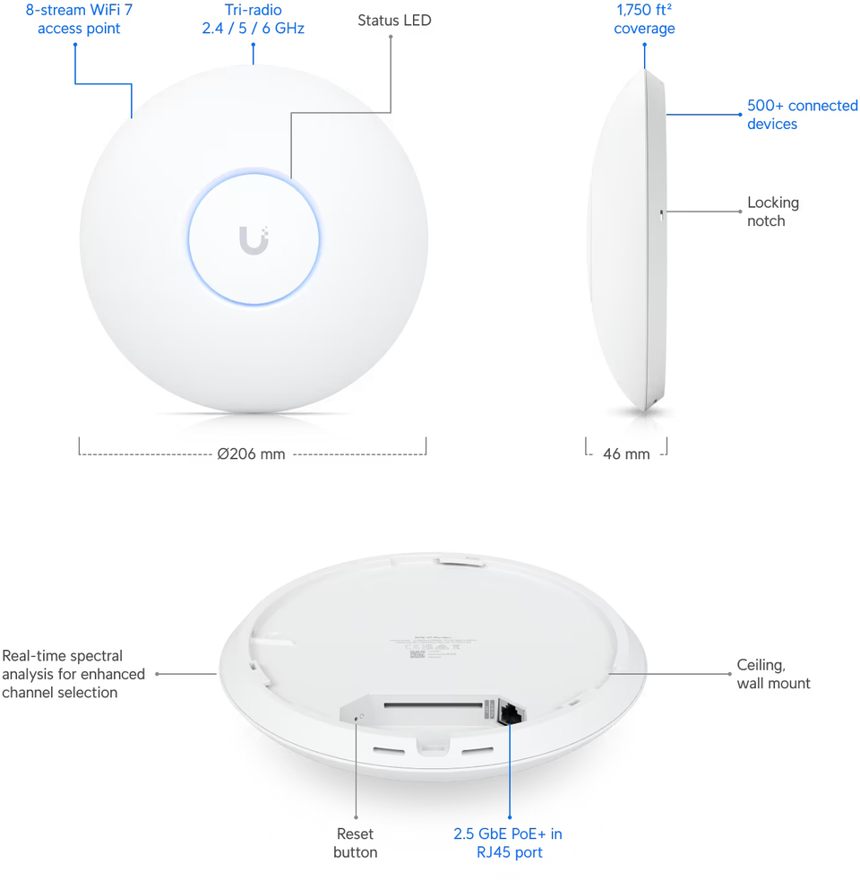 Ubiquiti U7-Pro-Max UniFi Wifi 7 Access Point | Computer Alliance