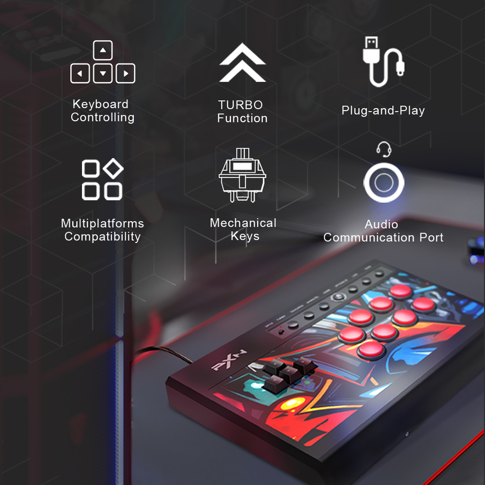 PXN-X8 Gaming Keyboard Controller Black | Computer Alliance