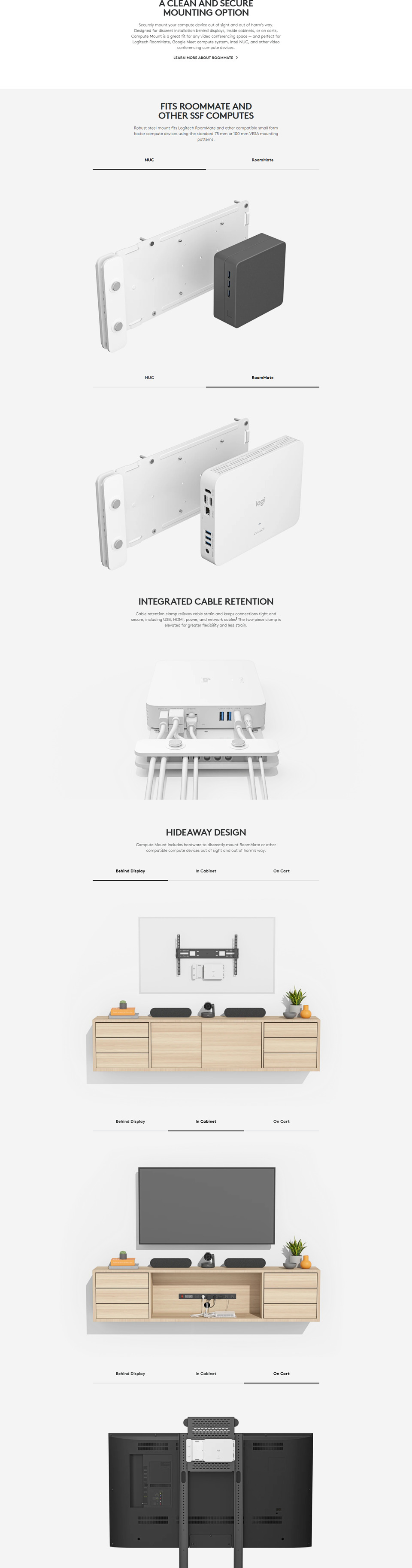 Logitech Compute Mount for Video Conferencing Compute Devices | CA