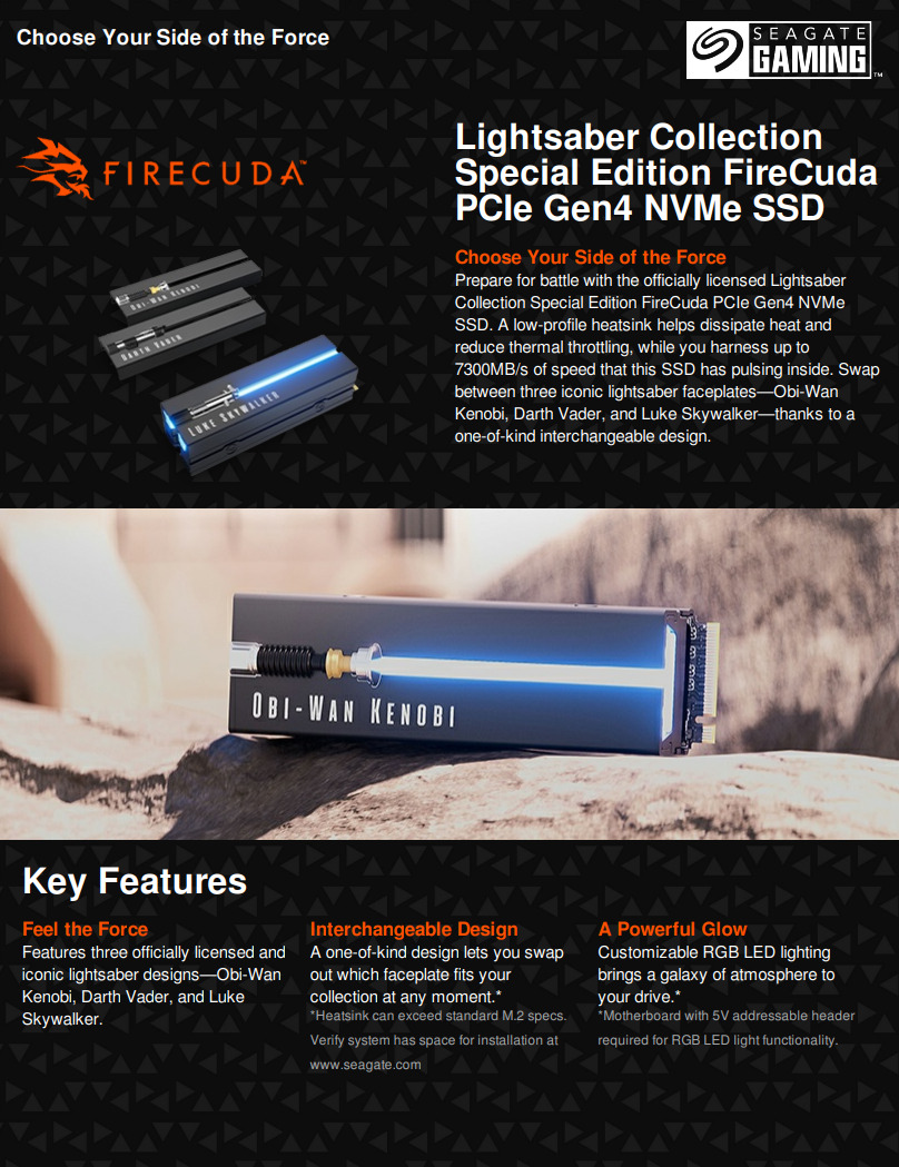 1TB Seagate FireCuda Lightsaber Collection Special Edition ...