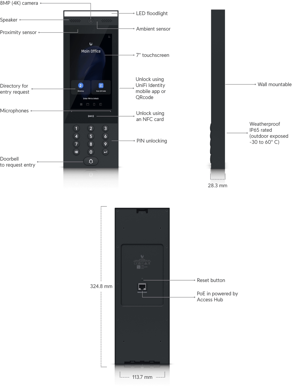 Ubiquiti UA-Intercom Indoor/Outdoor Intercom Terminal | Computer Alliance Ubiquiti UA-Intercom Indoor/Outdoor Intercom Terminal | Computer Alliance