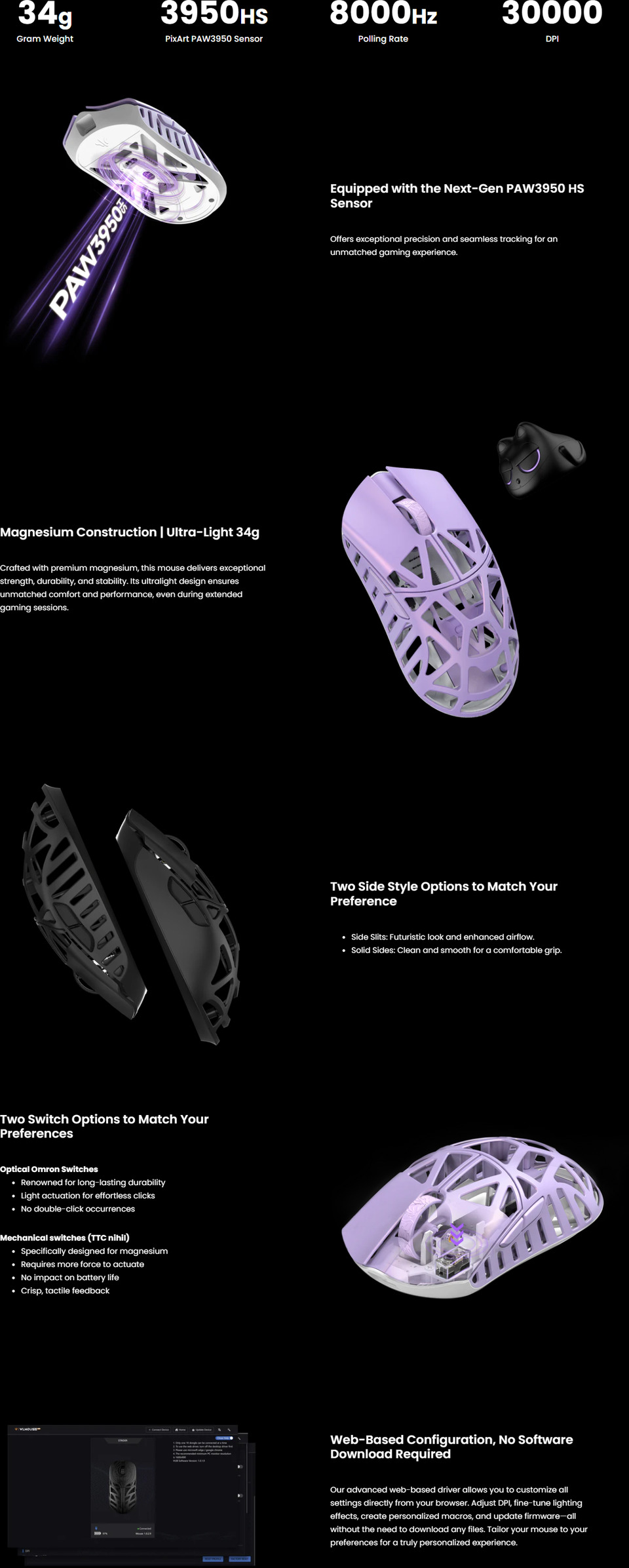 WLMOUSE Beast X Mini Pro Magnesium Gaming Mouse White | Computer Alliance