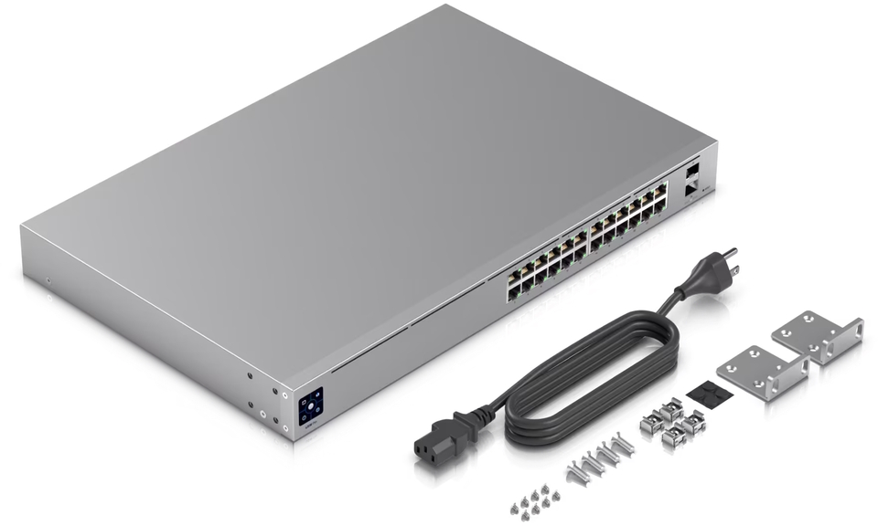 24-Port Ubiquiti USW-Pro-24 Layer 3 Gigabit Switch with 10GbE SFP+ | CA
