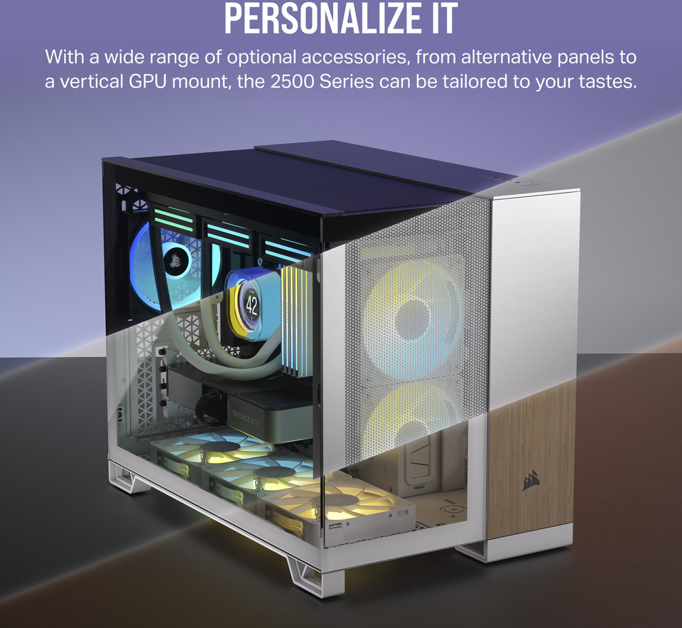 Corsair 2500D AIRFLOW MicroATX Dual Chamber Black PC Case CC-9011263-WW ...