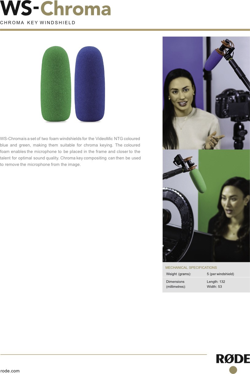 RODE WS-Chroma Chroma Key Windshield | Computer Alliance