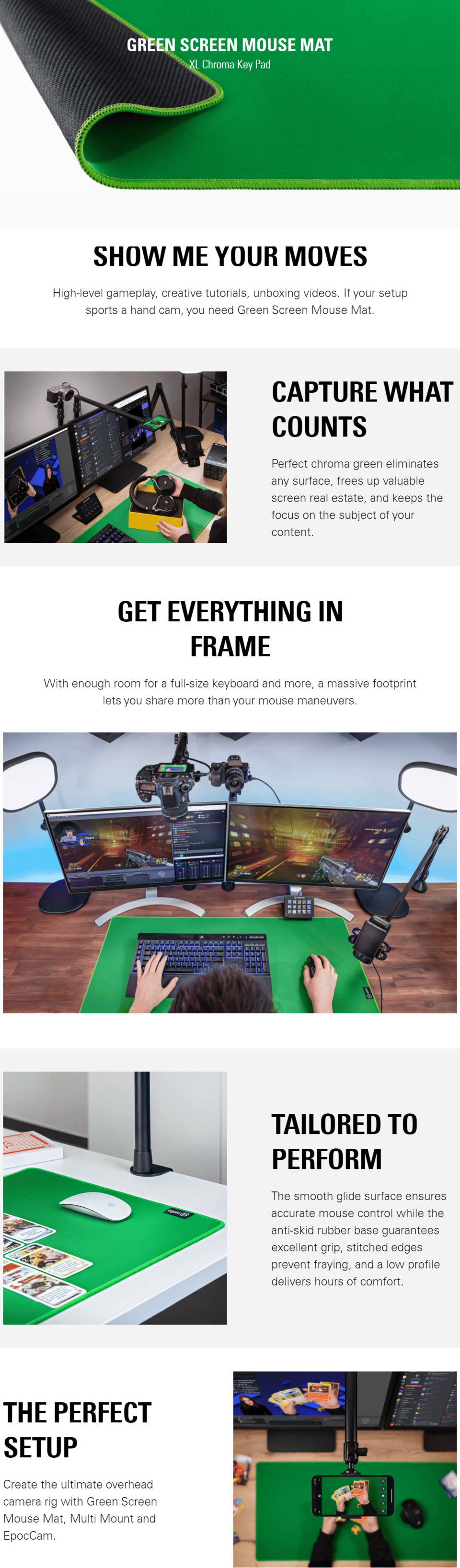 Elgato Green Screen XL Chroma Keying Mouse Mat | Computer Alliance