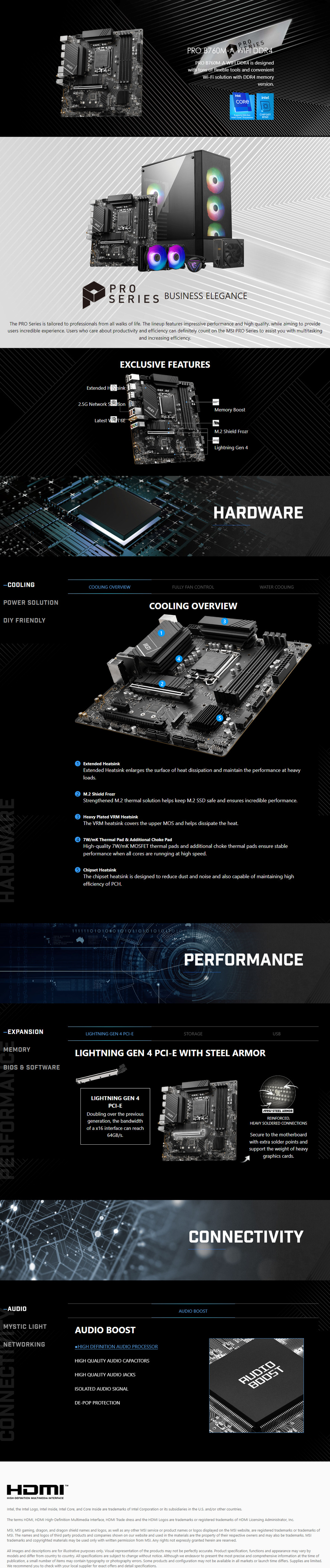 MSI S1700 MicroATX PRO B760M-A WIFI DDR5 Motherboard | Computer Alliance