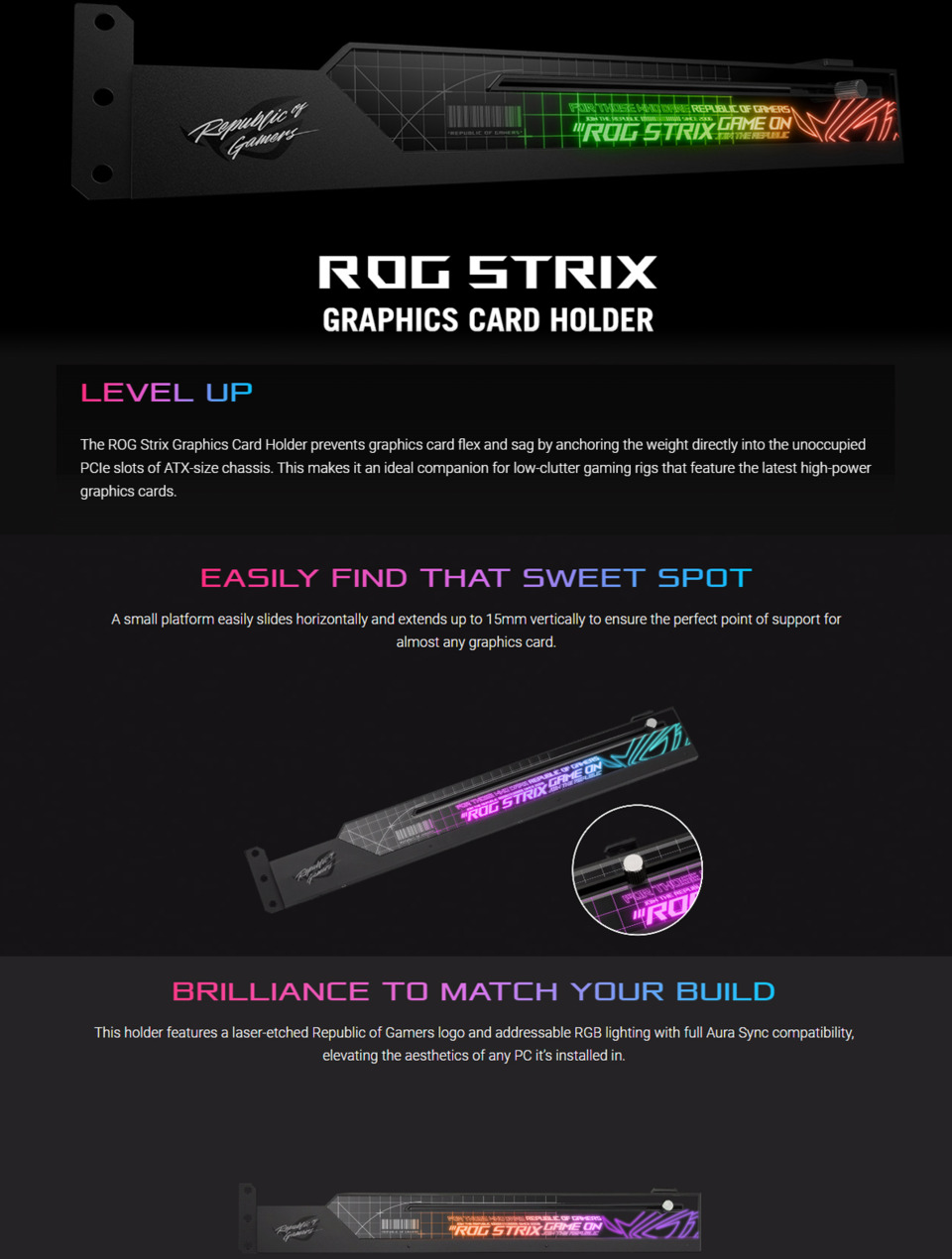 ASUS ROG Strix Graphics Card Holder | Computer Alliance
