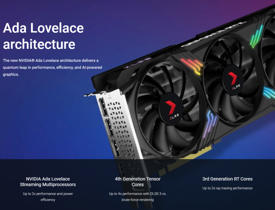 PNY RTX 4060 Ti 8GB XLR8 VERTO EPIC-X RGB Graphics Card ...