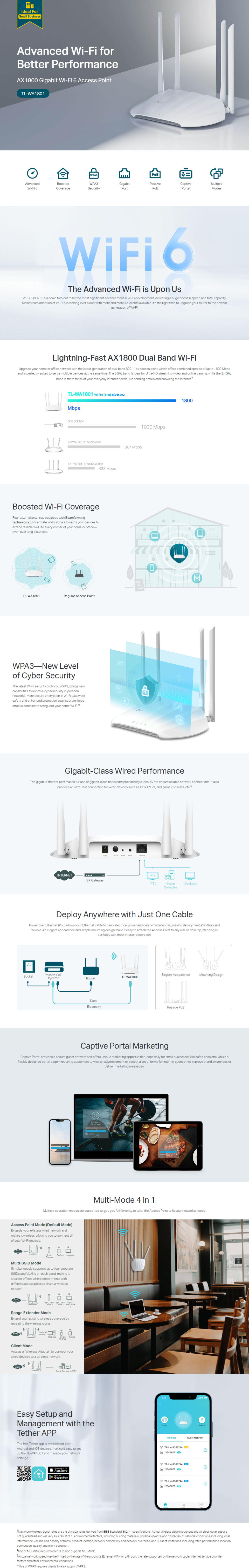 TP-Link TL-WA1801 Wireless AX1800 Access Point | Computer Alliance