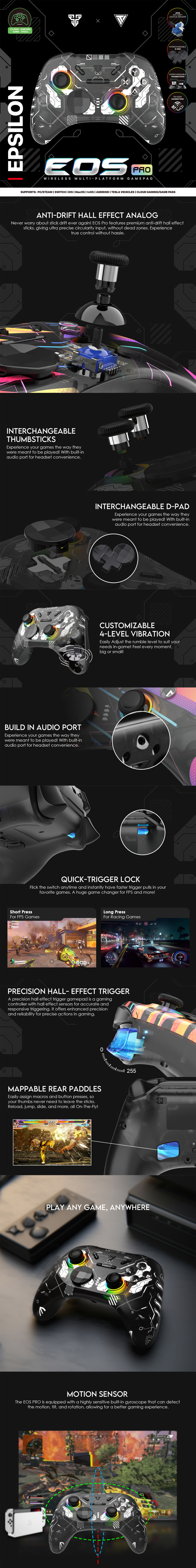 Fantech EOS Pro Tri-Mode Multi-Platform Customizable Hall-Effect ...