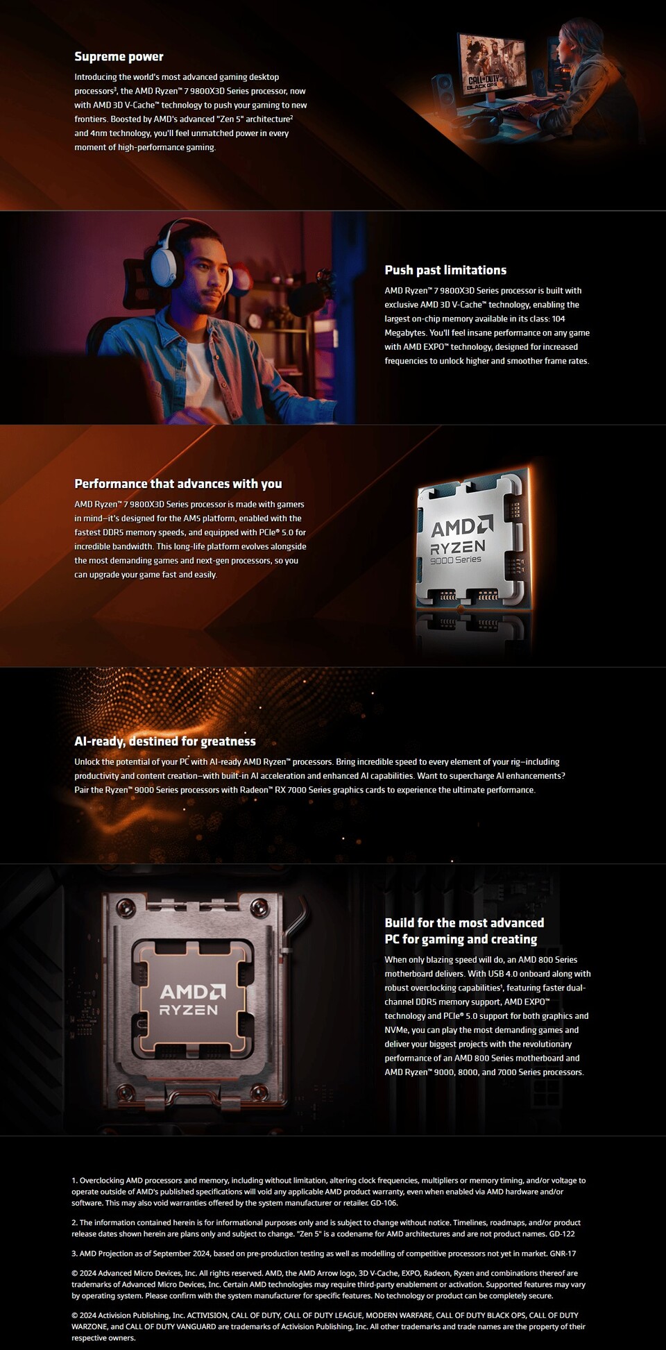 AMD AM5 Ryzen 7 9800X3D 8 Core CPU (No Cooler) 100-100001084WOF | CA