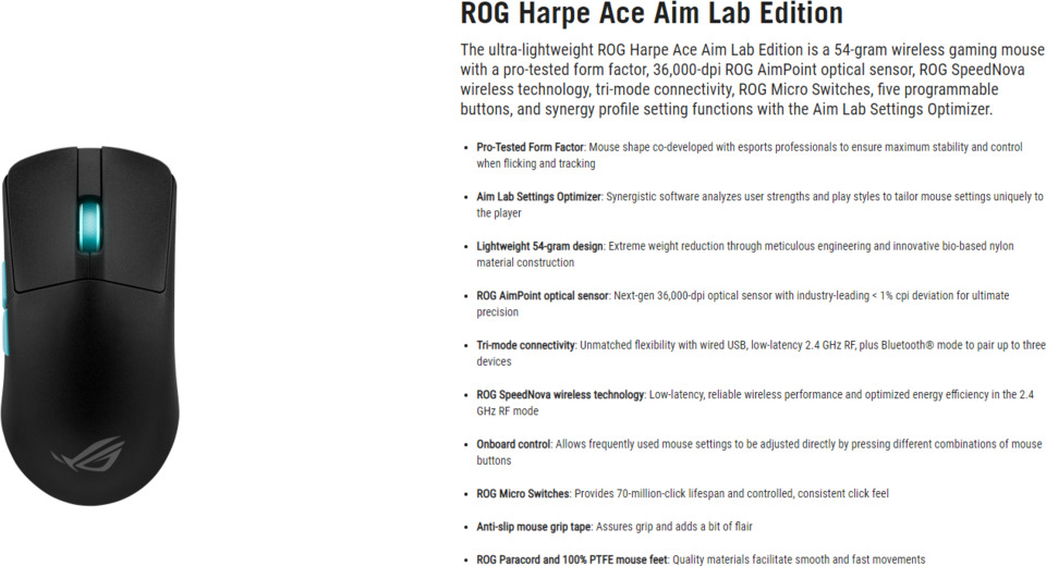 ASUS ROG Harpe Ace Aim Lab Edition | Computer Alliance