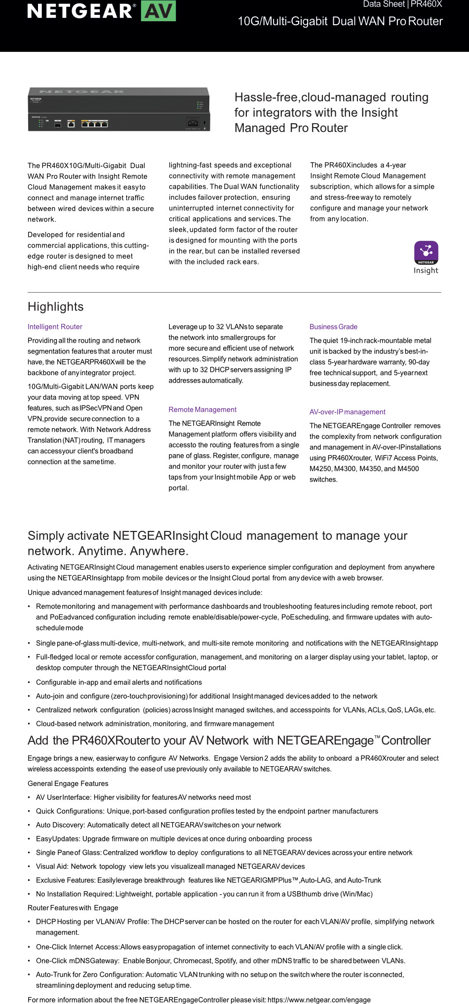 Netgear PR460X 10G/Multi-Gigabit Dual WAN Pro Router | Computer Alliance