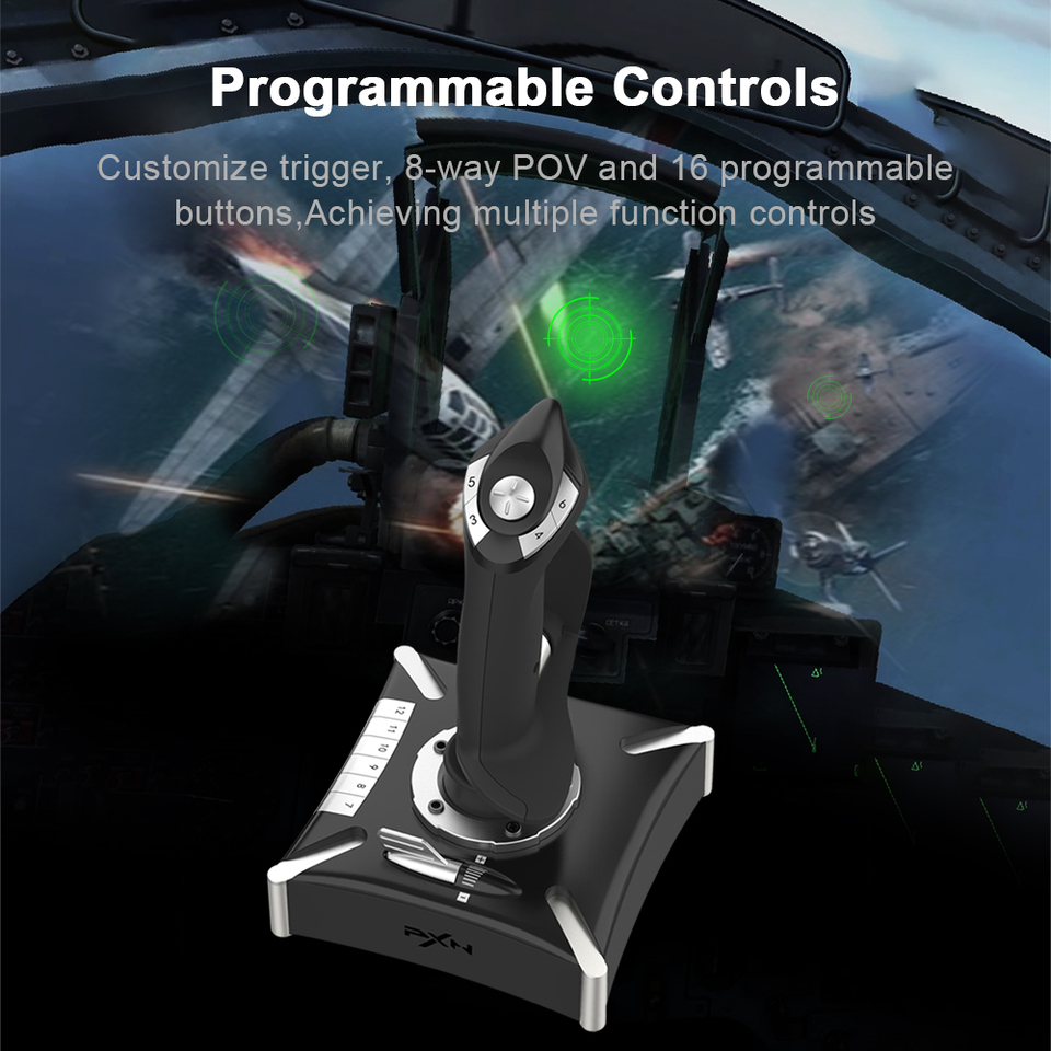 PXN-2119PRO Flight Stick for PC & Consoles Black | Computer Alliance