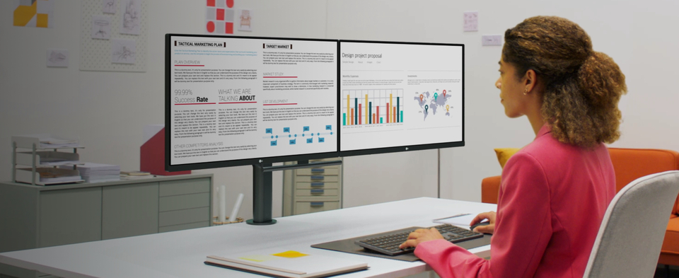 Dual 27" LG 27QP88D-BS QHD IPS Ergo Monitor | Computer Alliance