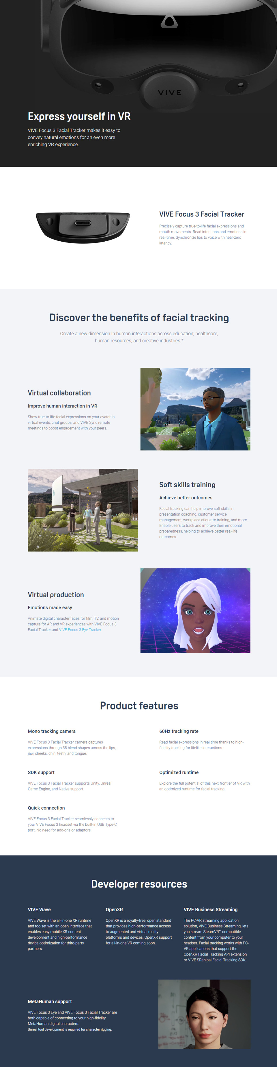 HTC VIVE Focus 3 Facial Tracker 99HATH004-00 | Computer Alliance