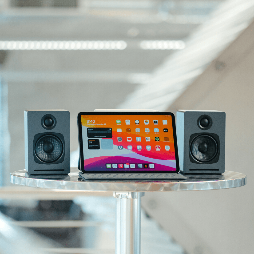 Audioengine A1-MR Wifi Desktop Speakers - Grey | Computer Alliance