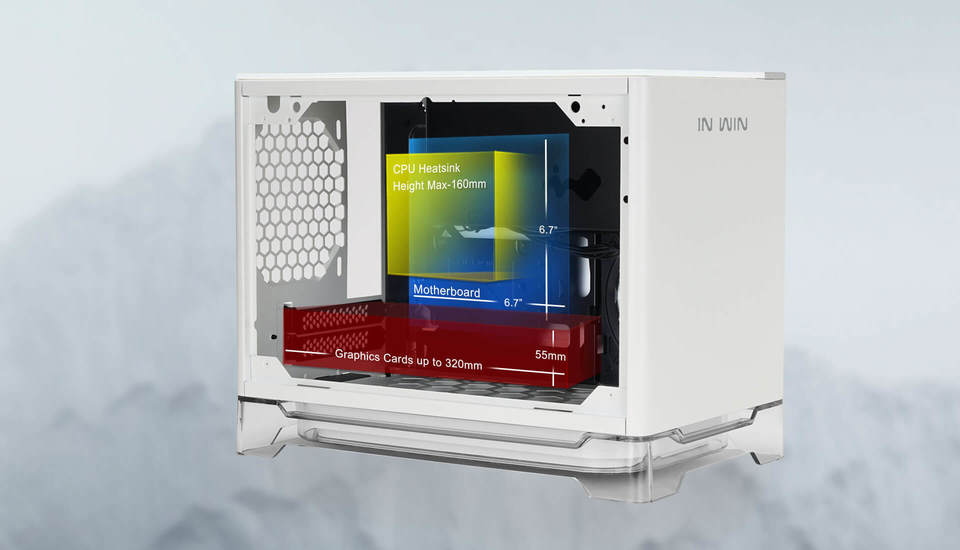 InWin Mini-ITX A1-BLACK Case Black with 600W PSU | Computer Alliance