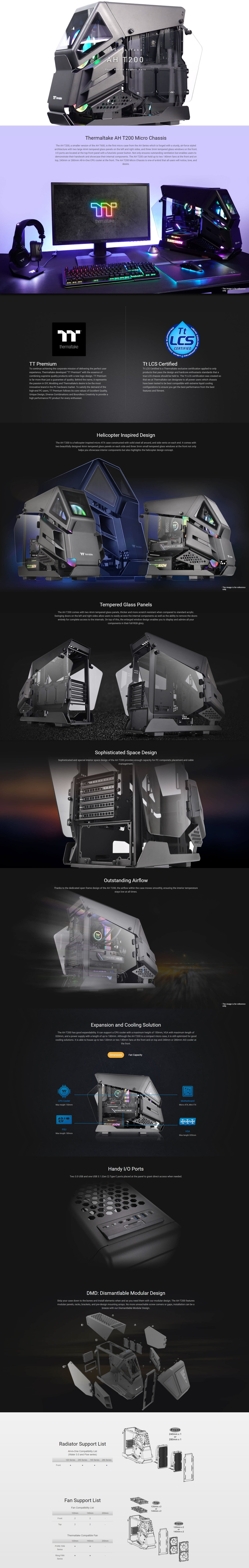 Thermaltake MicroATX AH T200 Case Black CA-1R4-00S1WN-00 | CA