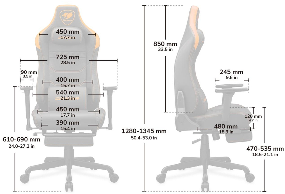 Cougar ARMOR EVO S GOLD Adjustable Gaming Chair | Computer Alliance