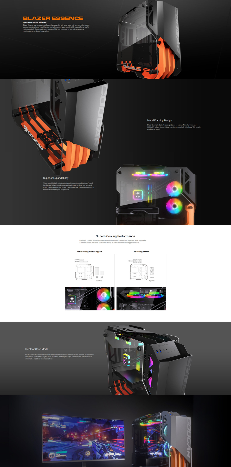 Cougar Blazer Essence ATX TG Case PN: Blazer Essence | Computer Alliance