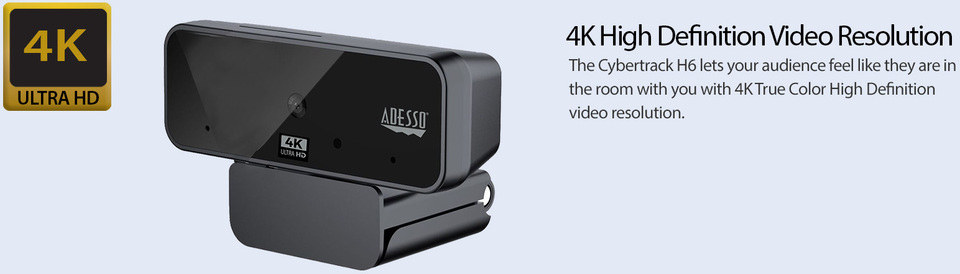 Adesso CyberTrack H6 4K Webcam ADH6 | Computer Alliance