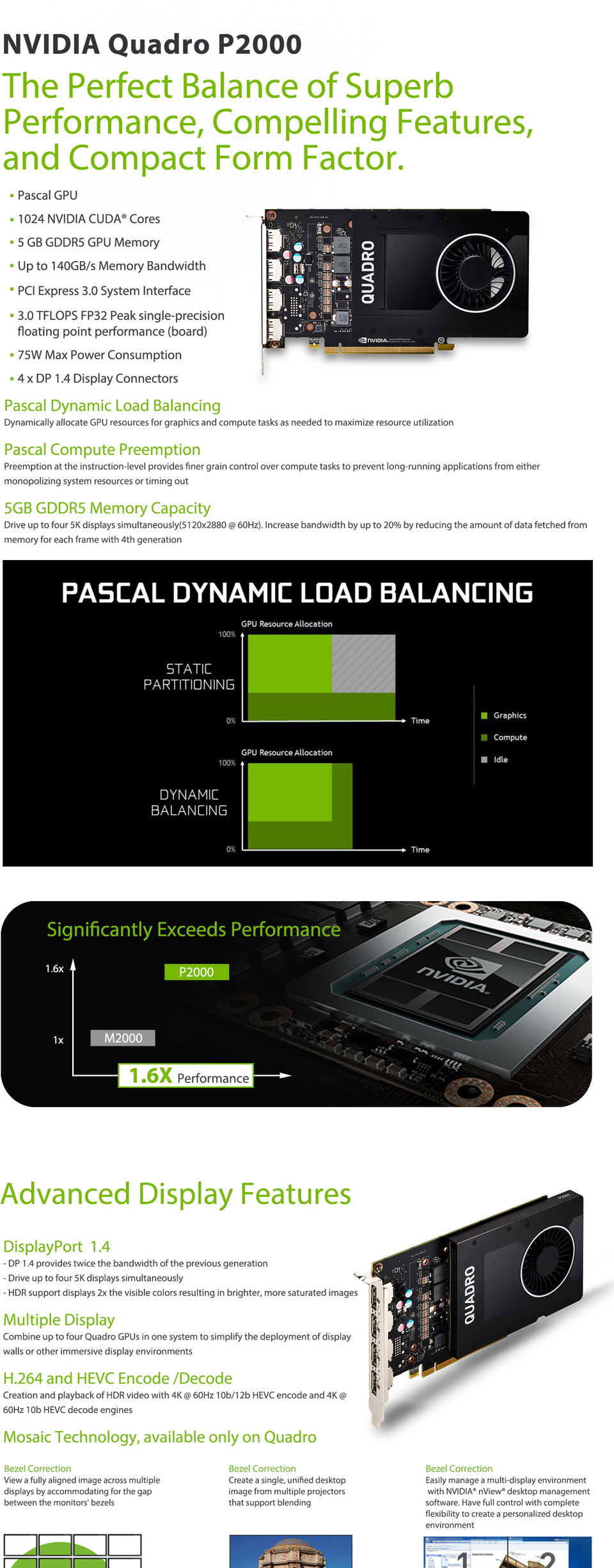 Leadtek Quadro P2000 5GB PCIe Video Card | Computer Alliance