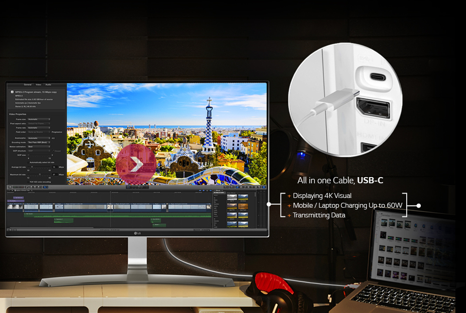 27" LG 27UD88-W 4K Ultra HD IPS LED Monitor with USB Type-C | Computer ...