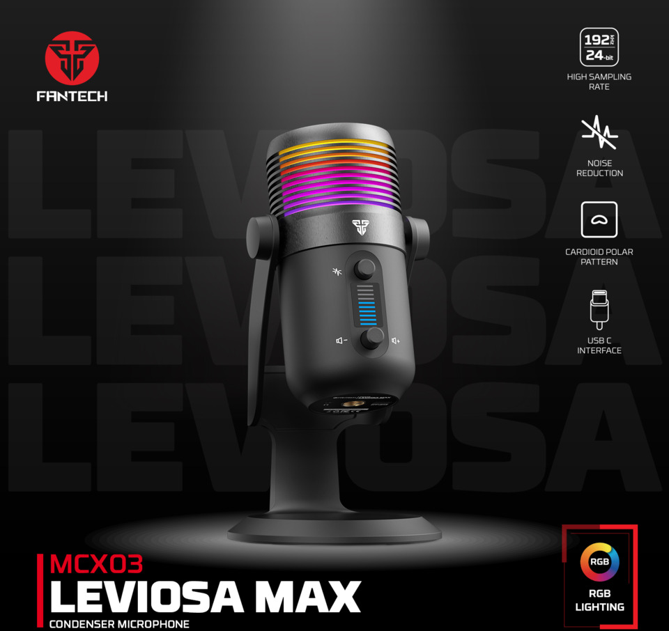 Fantech MCX03 Leviosa Max USB Condenser Noise Reduction Microphone ...