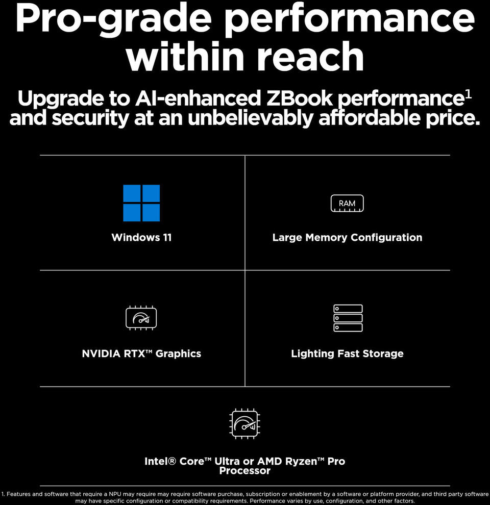 HP Zbook Power G11 16" U7-155H RTX2000 ADA Laptop Win 11 Pro Copilot + | CA