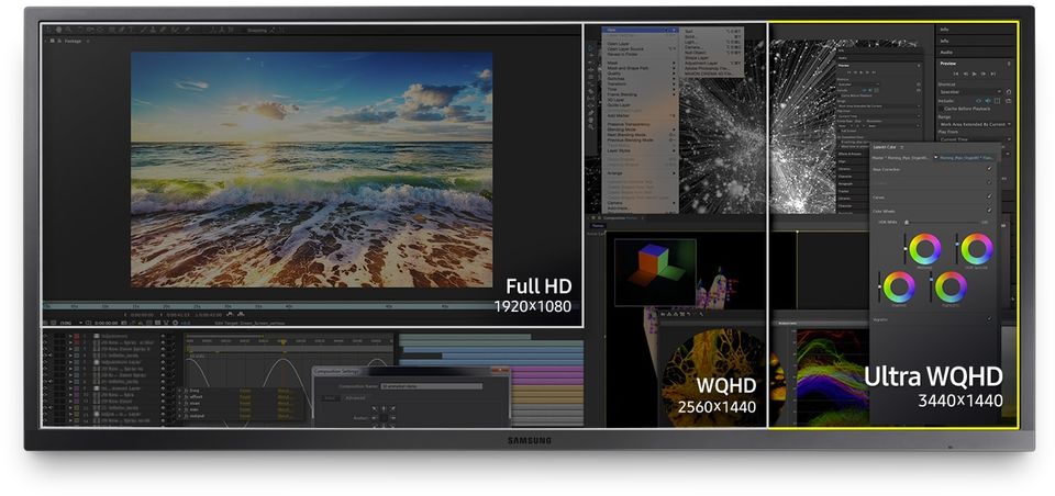34" Samsung LS34J550WQEXXY Ultra Wide WQHD VA Monitor | CA