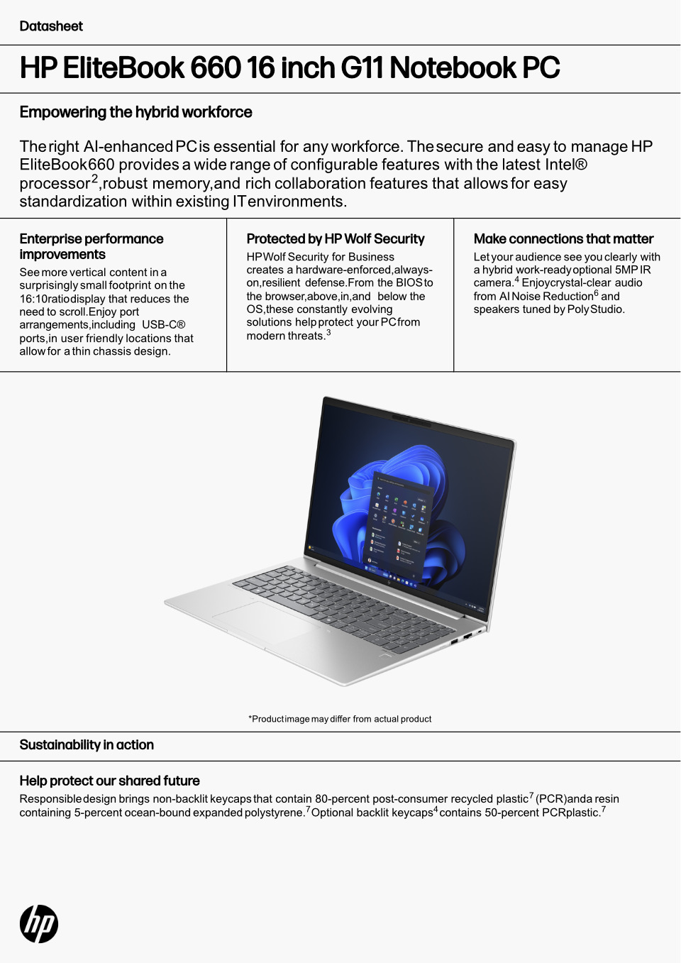 HP EliteBook 660 G11 16" Core Ultra 5 Laptop Win 11 Pro A4VS0PT | CA