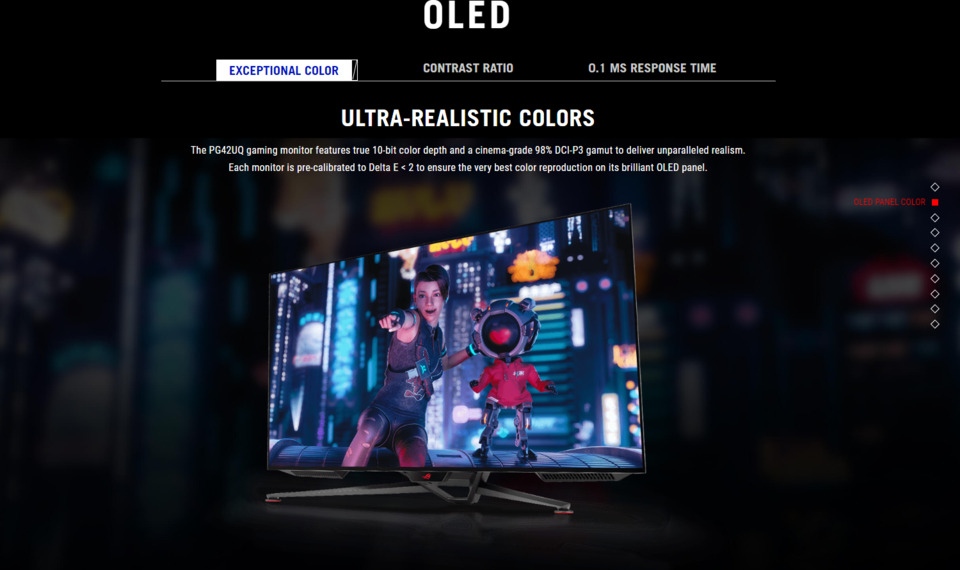 42" ASUS PG42UQ ROG Swift OLED 138Hz 4K OLED Gaming Monitor | CA