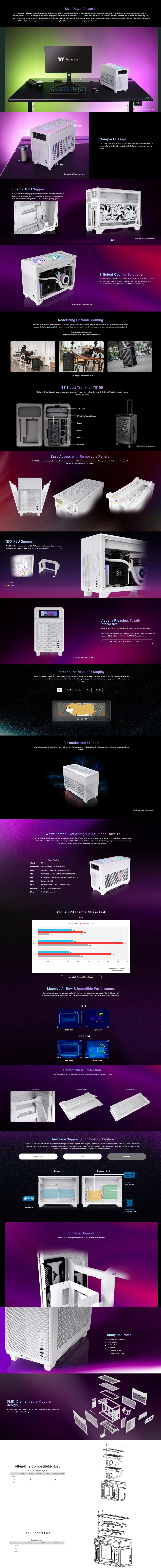 Thermaltake TR100 SFF Mini ITX Case Snow Edition | Computer Alliance