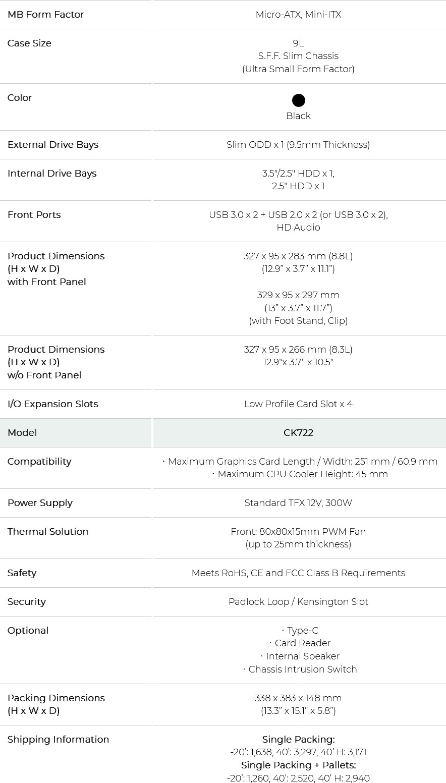 InWin MicroATX CK722 Case with TFX 300W PSU | Computer Alliance