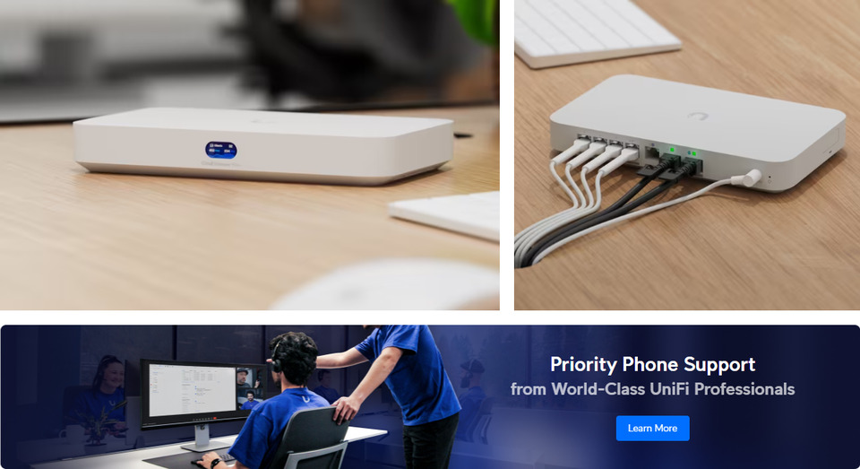 Ubiquiti UniFi Cloud Gateway Fiber 10Gb with Integrated Switch | CA