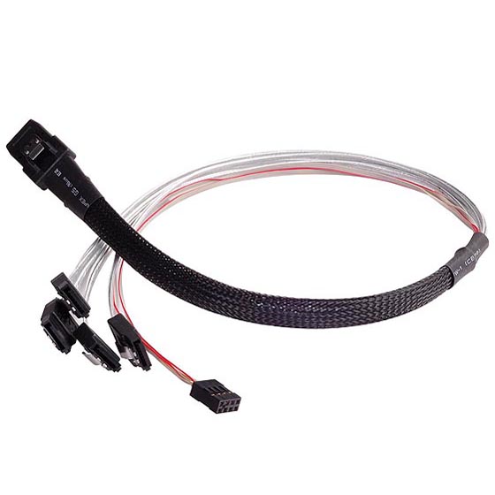 SilverStone CPS03 50cm Mini SFF-8087 to SAS/SATA With Sideband Cable | CA