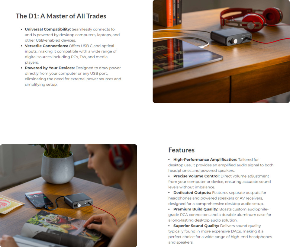 Audioengine D1 32-Bit DAC/Headphone Amp | Computer Alliance