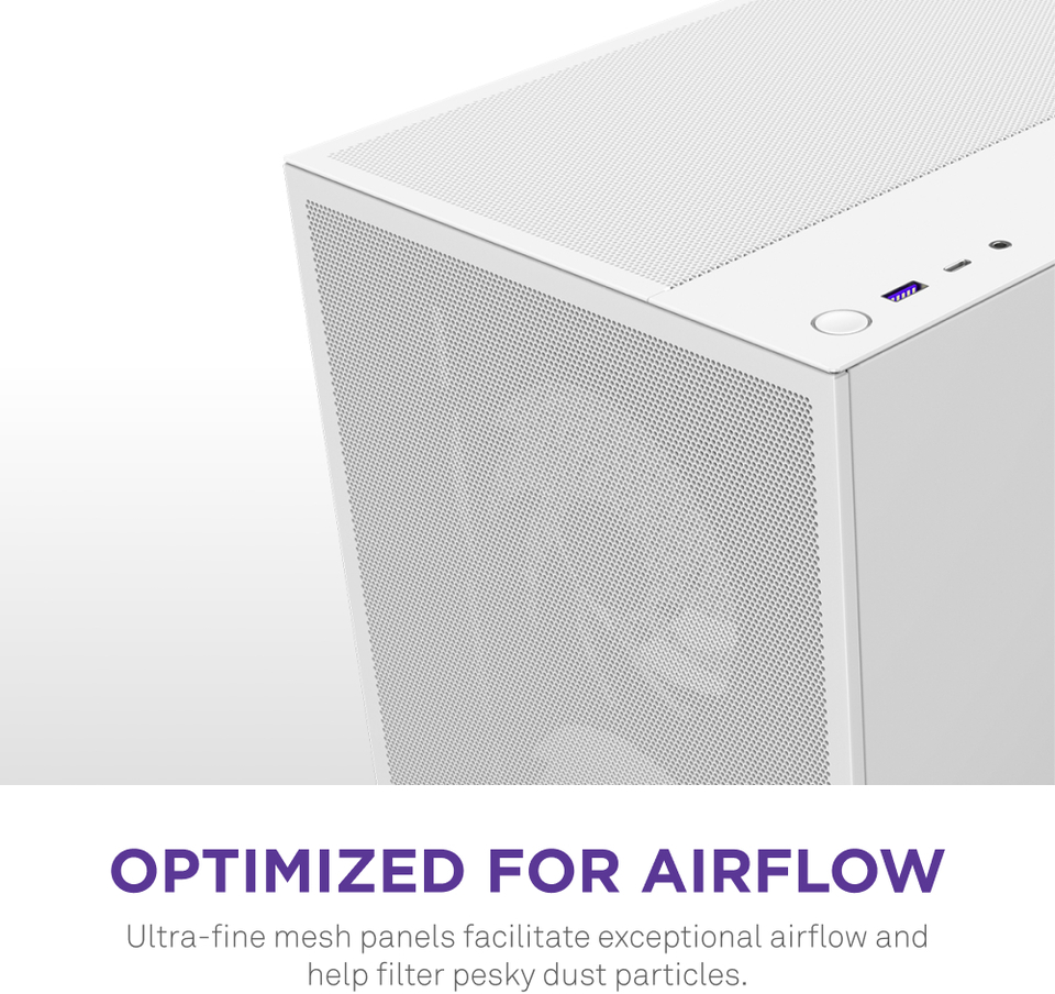 NZXT ATX H5 Flow RGB 2024 White Case CC-H52FW-R1 | Computer Alliance