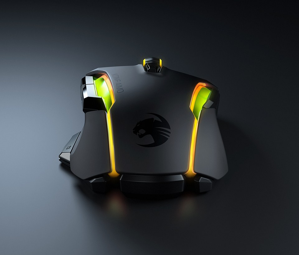 Roccat Wired Kone AIMO Remastered RGB White Gaming Mouse ROC-11-820-WE | CA