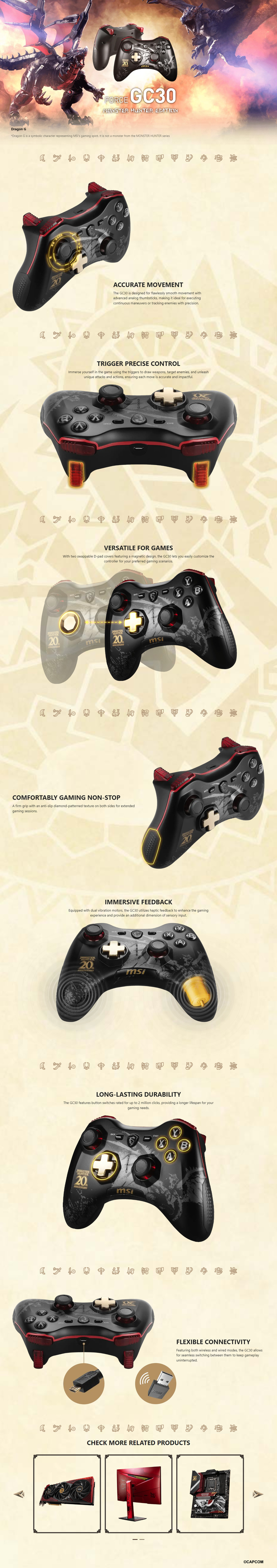 MSI FORCE GC30 MONSTER HUNTER EDITION Gaming Controller | CA