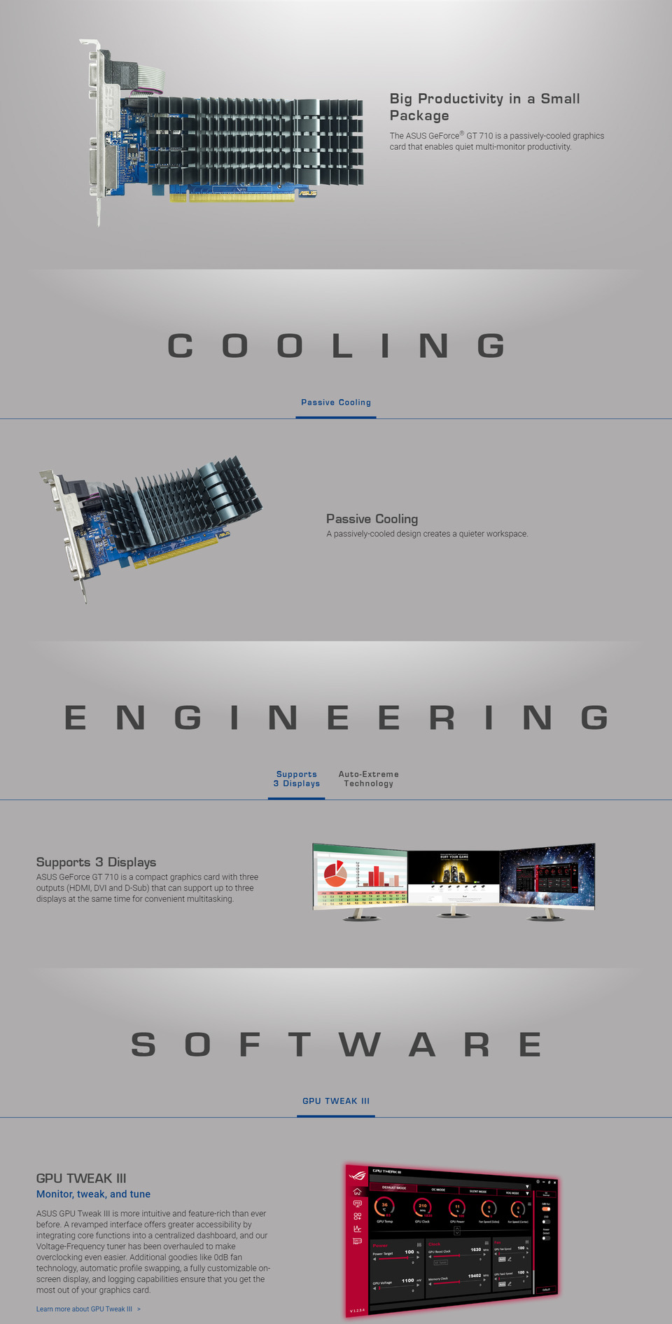 ASUS GeForce GT 710 2GB GDDR5 EVO Low-Profile Graphics Card - | CA